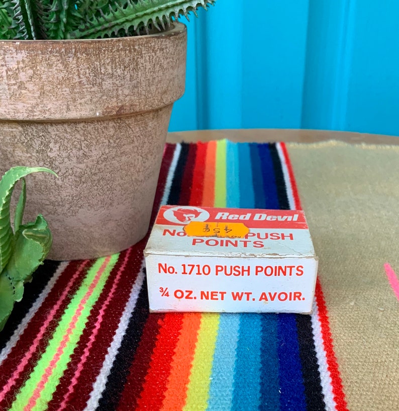 FREE Shipping-vintage 1960s red Devil Box With Push - Etsy