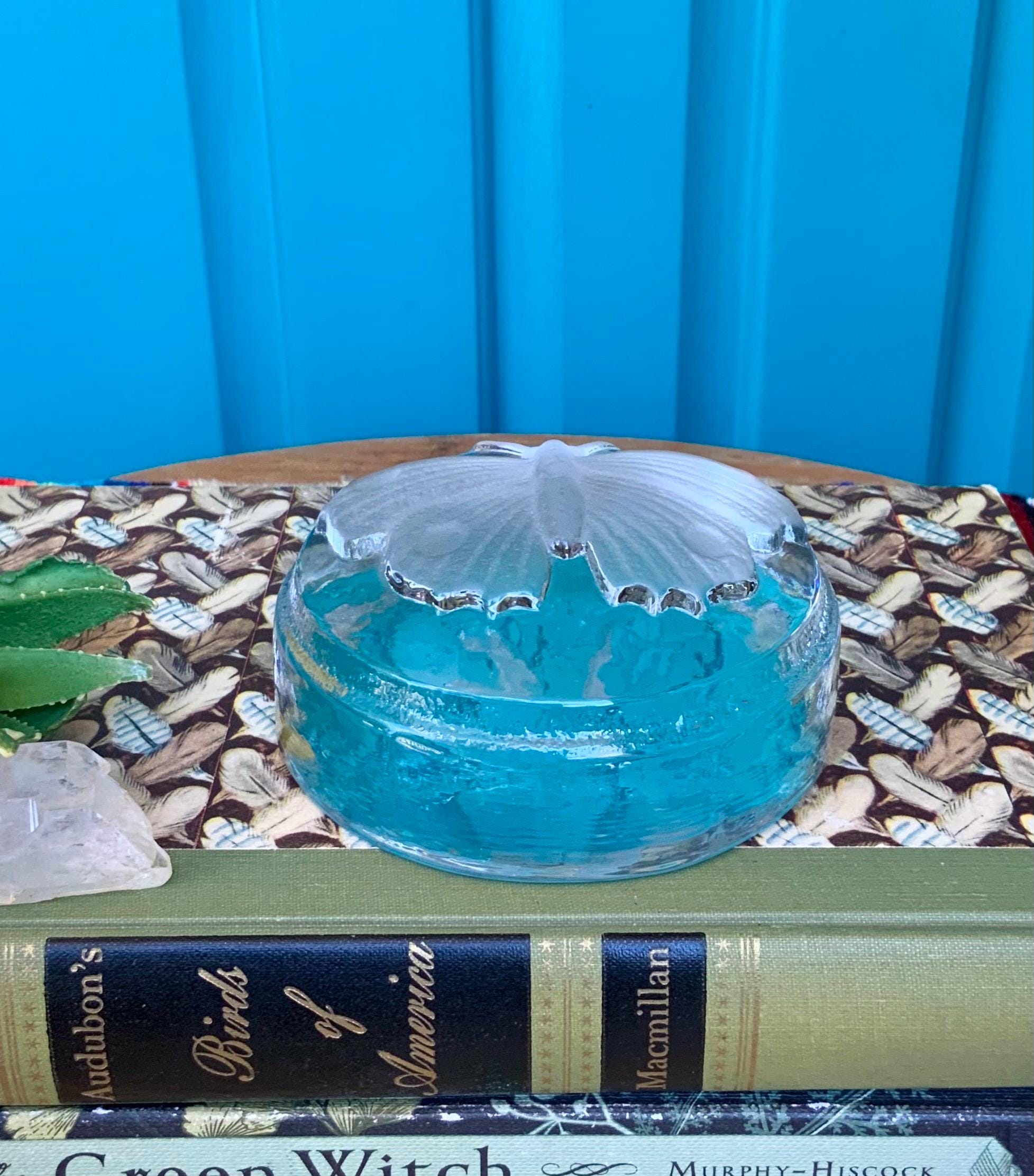 FREE Shipping-vintage Beautiful Goebel Crystal Glass Embossed Butterfly ...