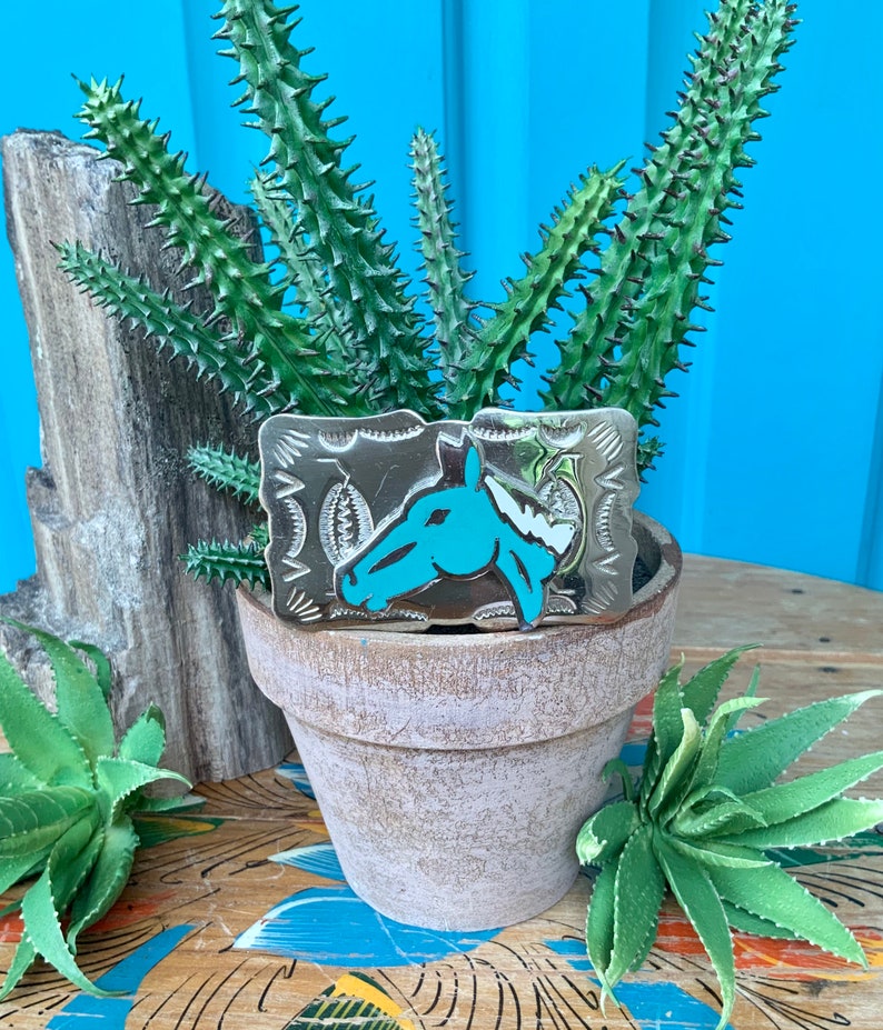 FREE Shipping-vintage Stunning Small Nickel Silver Stamped/tooled Belt ...