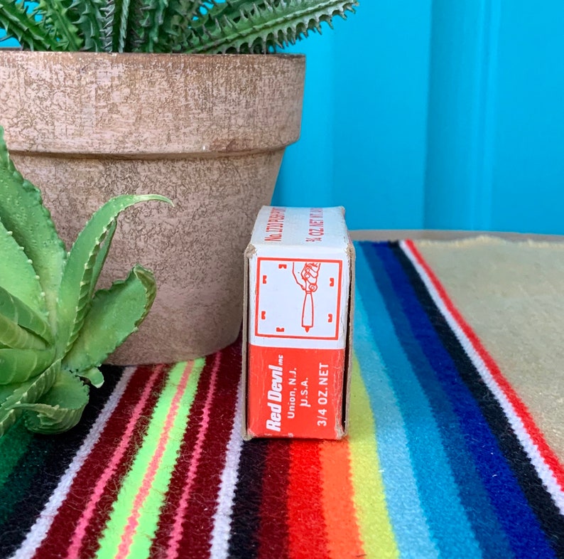 FREE Shipping-vintage 1960s red Devil Box With Push - Etsy