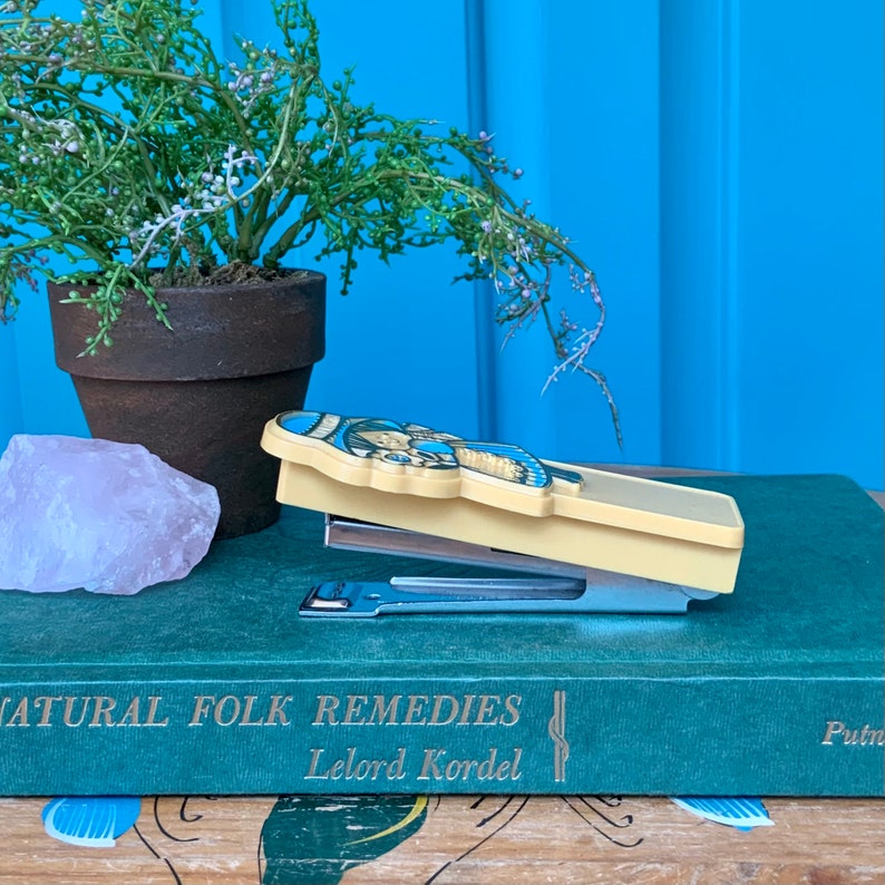 FREE Shipping-vintage Little Girl Stapler-girl in Blue Dress - Etsy