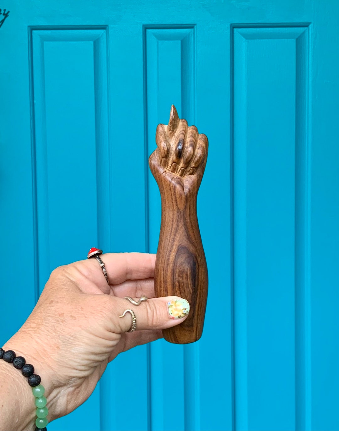 FREE Shipping-vintage Unique Hand Carved Wooden *figa Fist* Sculpture ...