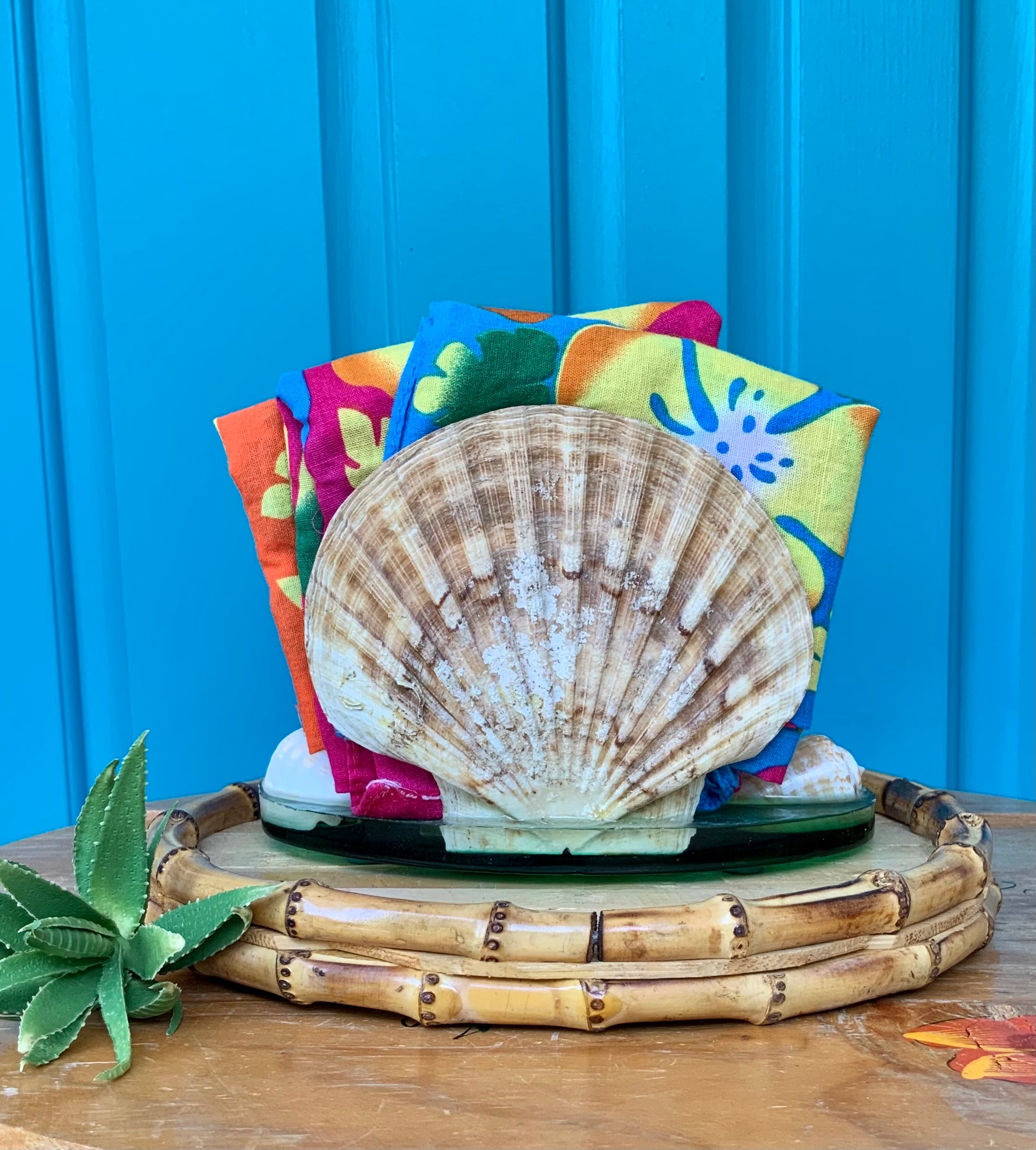 FREE SHIPPING-Vintage Tropical Seashell Napkin Holder-Shell - Etsy.de