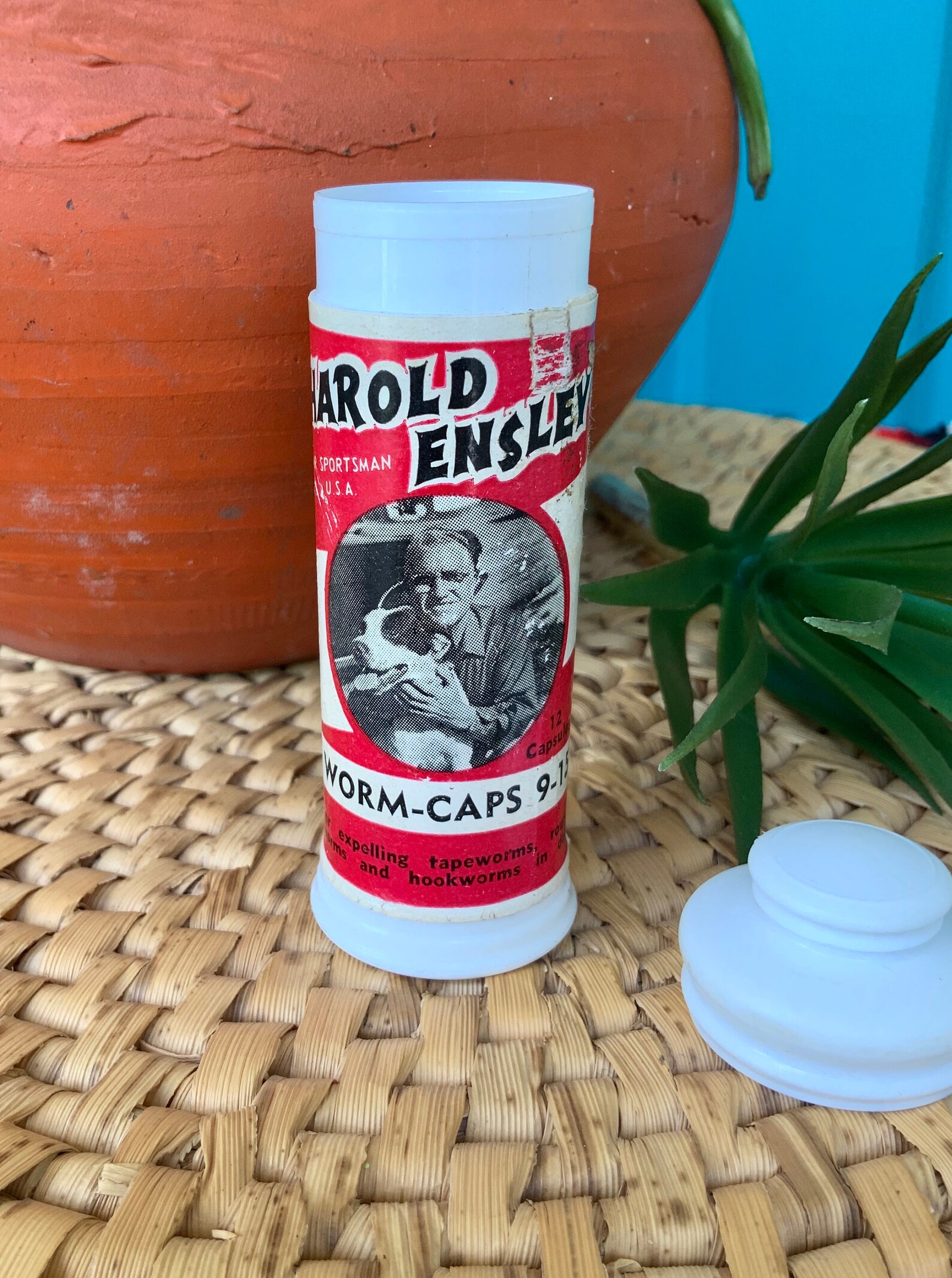 FREE Shipping-vintage Rare 1960’s *harold Ensley* Worm Caps Empty ...