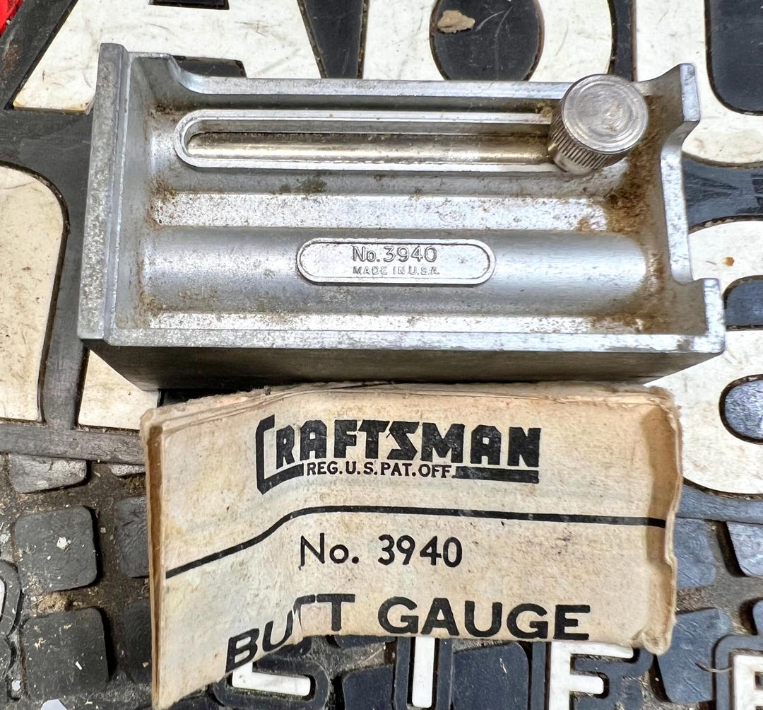 FREE Shipping-vintage *craftsman* #3940 Butt Gauge W/directions & Box-box is Very Worn Condition ...