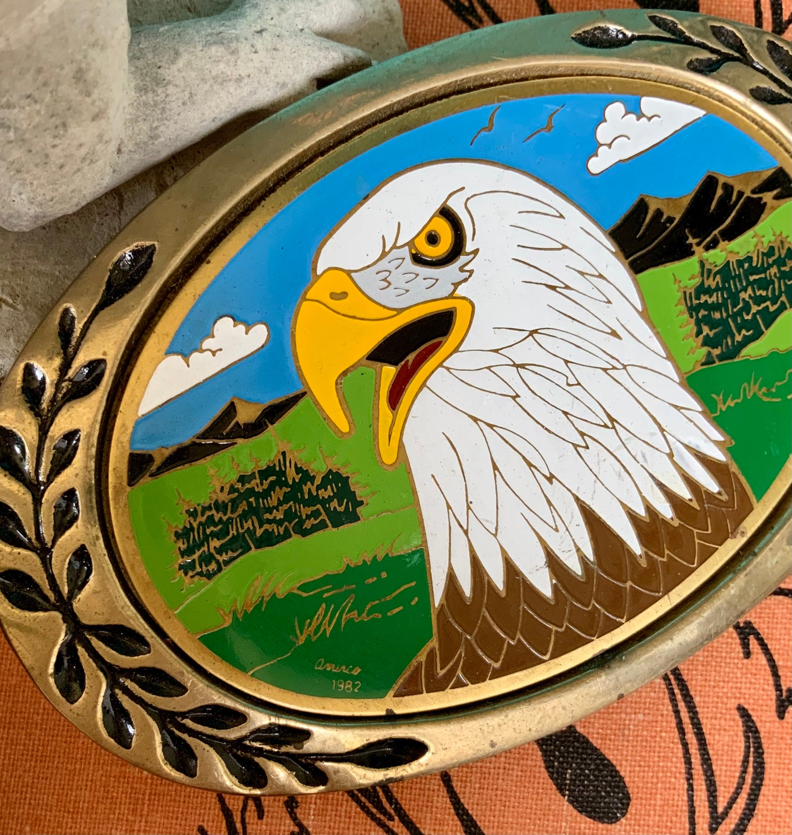 FREE Shipping-vintage Stunning 1980’s AMINCO Heritage Buckles Brass ...