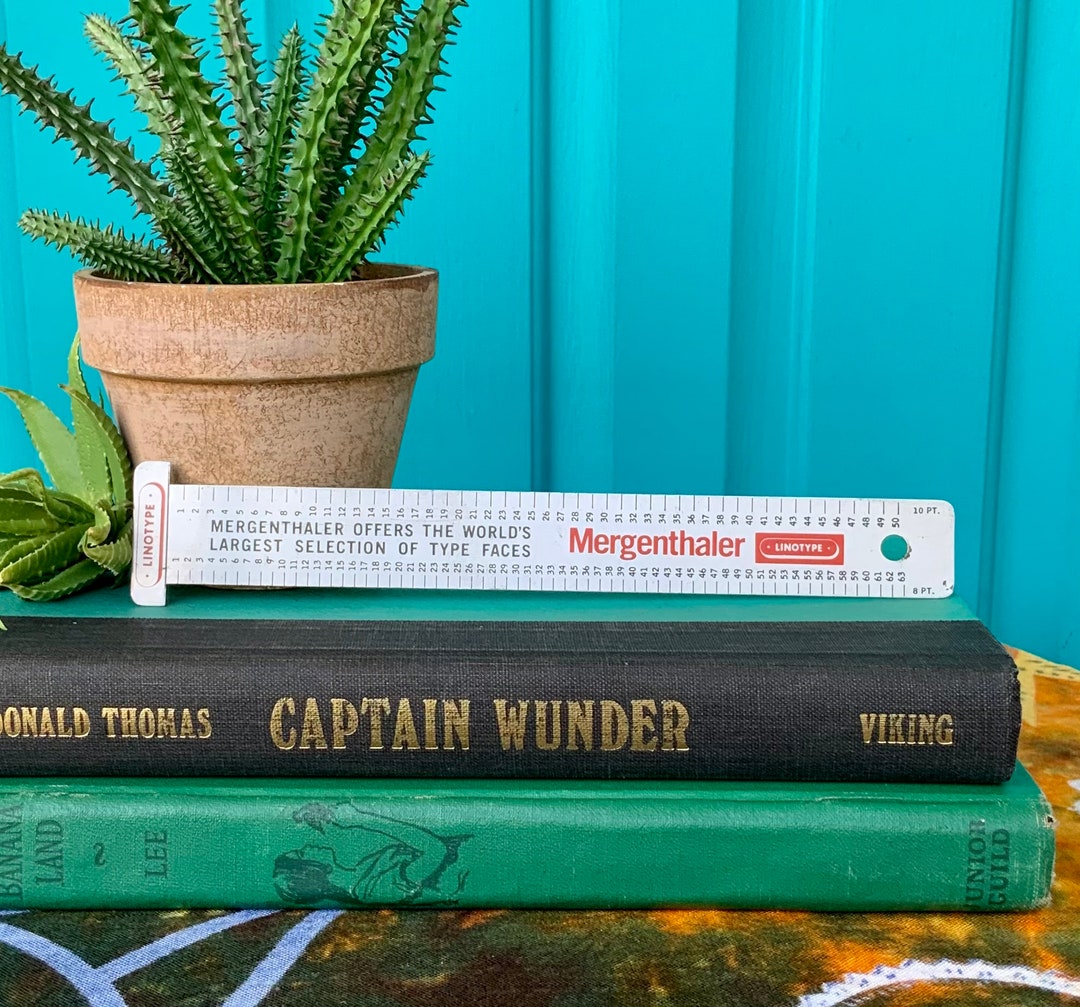 FREE Shipping-vintage Mergenthaler Linotype Co. Advertising Ruler ...