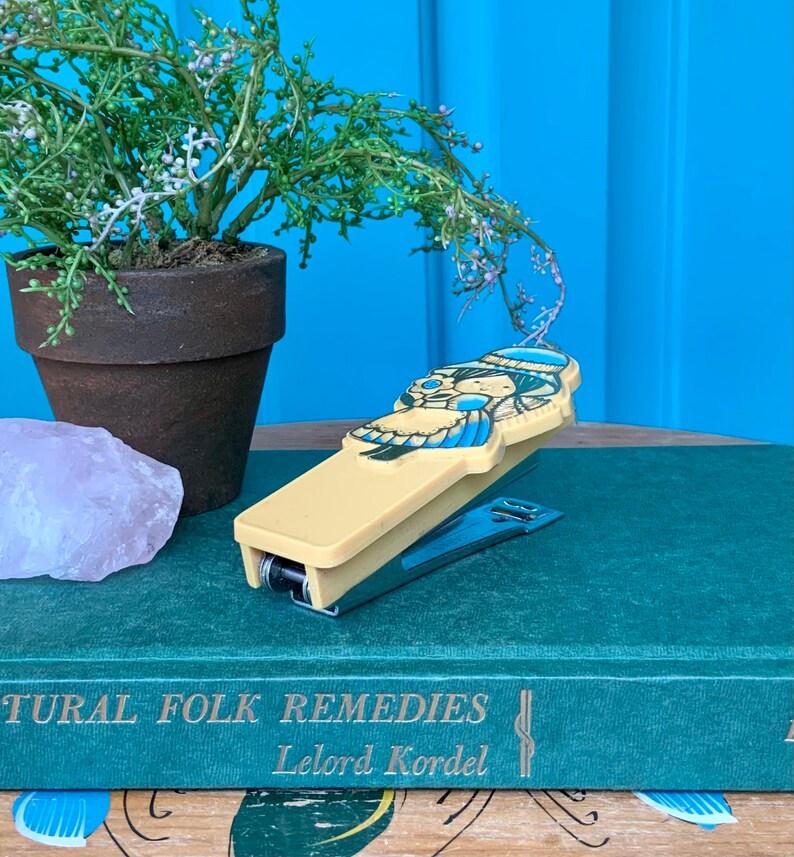 FREE Shipping-vintage Little Girl Stapler-girl in Blue Dress - Etsy
