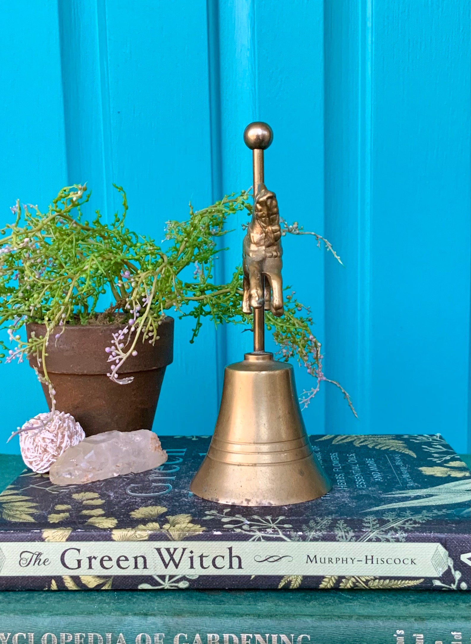 FREE Shipping-vintage Brass Carousel Horse Hand Bell-service Bell ...