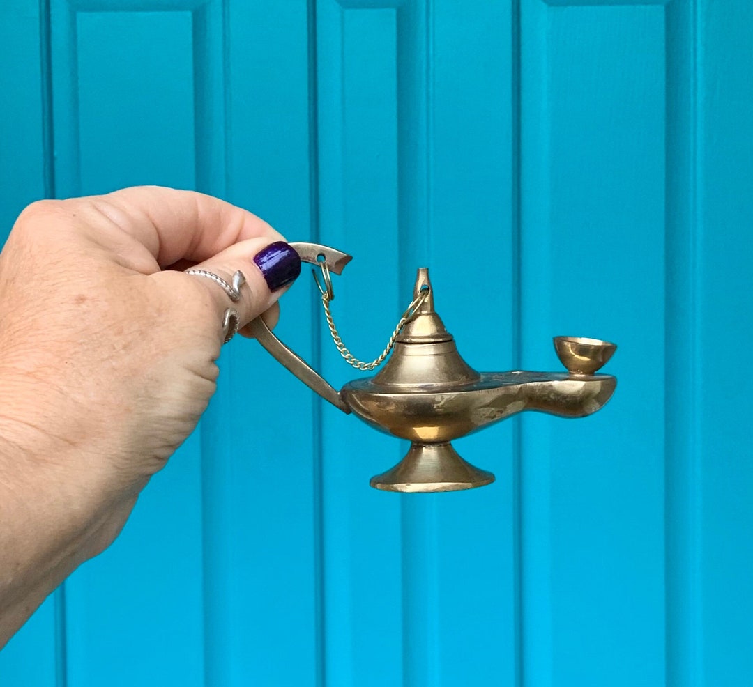 FREE Shipping-vintage *sold Separately* Stunning Etched Brass Aladdin ...