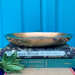 FREE Shipping-vintage 9” Shiny Brass Apple Shape Shallow Bowl-apple ...