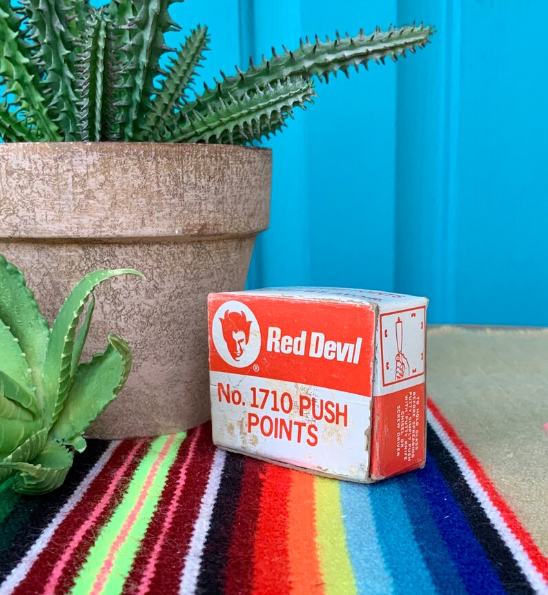 FREE Shipping-vintage 1960s red Devil Box With Push - Etsy