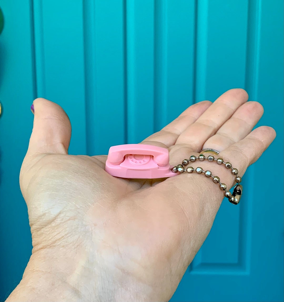 FREE Shipping-vintage NOS Pink Princess Phone Keychain-retro Phone Key ...