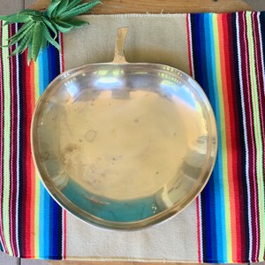 FREE Shipping-vintage 9” Shiny Brass Apple Shape Shallow Bowl-apple ...