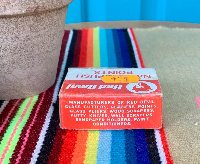 FREE Shipping-vintage 1960s red Devil Box With Push - Etsy