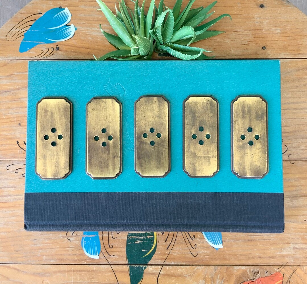 FREE Shipping-vintage “set of 5” Antique Brass Drawer Pull/knob ...