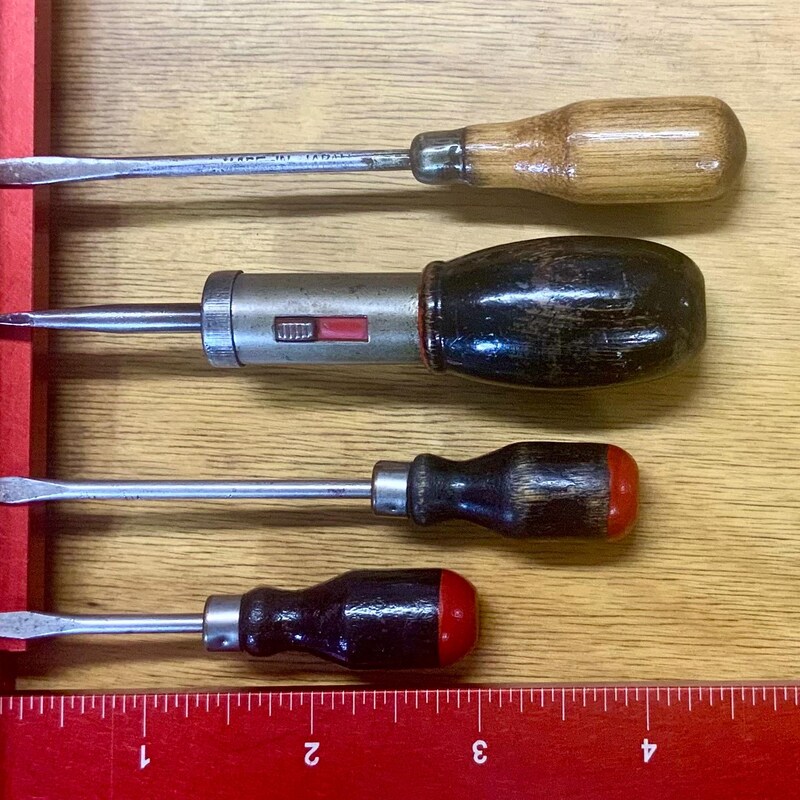 Vintage Wooden Handled Screwdriver - Etsy
