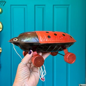FREE Shipping-vintage Rare 1950’s US Zone Germany Tin Litho Ladybug ...