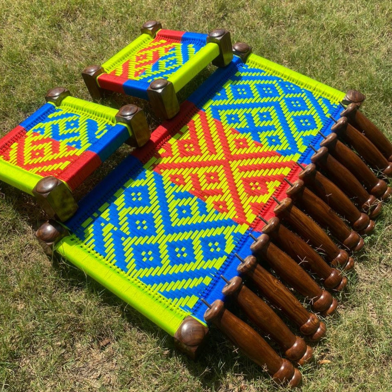 Vintage Style Sheesham Wood Charpai: Handmade Indian Daybed, Natural ...