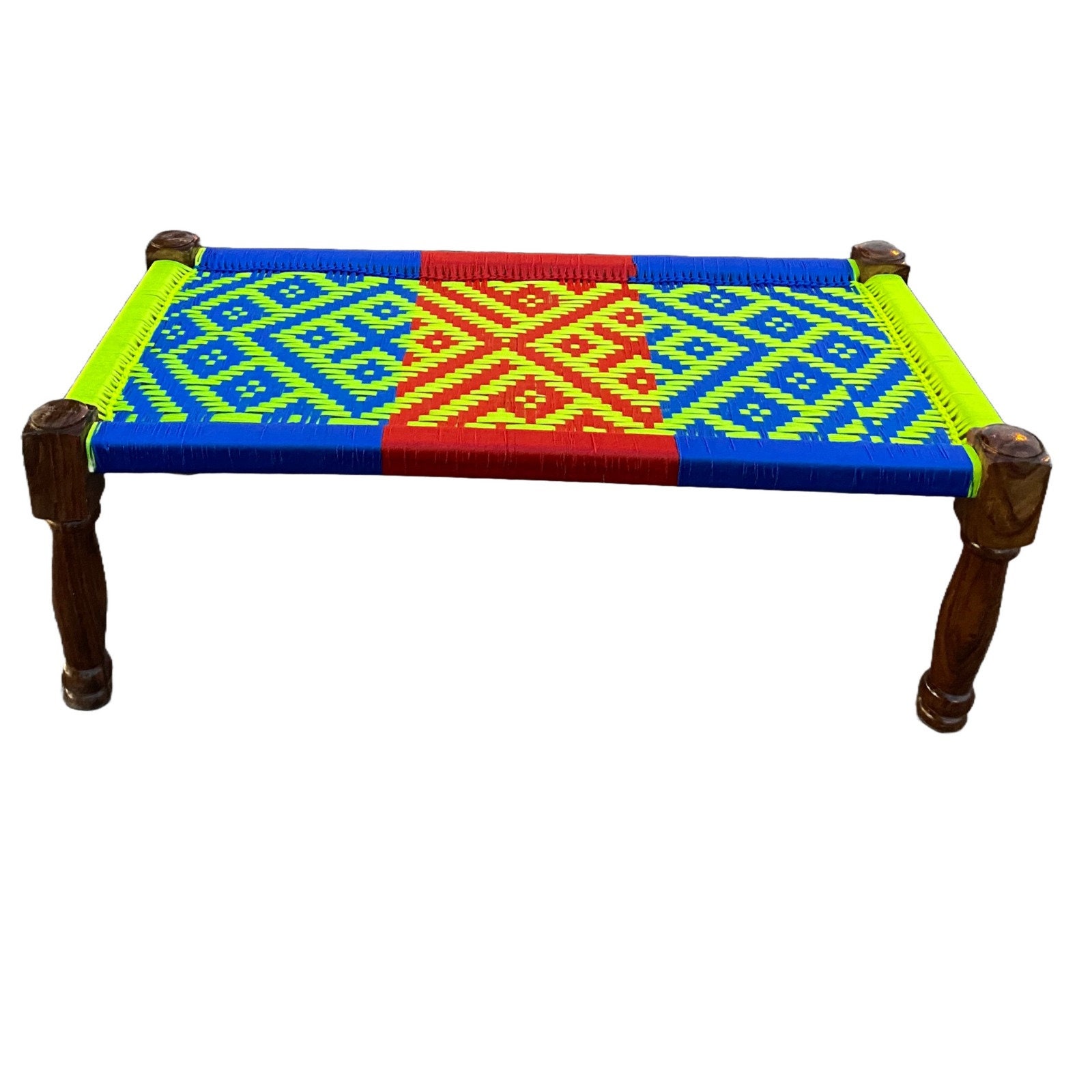 Vintage Style Sheesham Wood Charpai: Handmade Indian Daybed, Natural ...