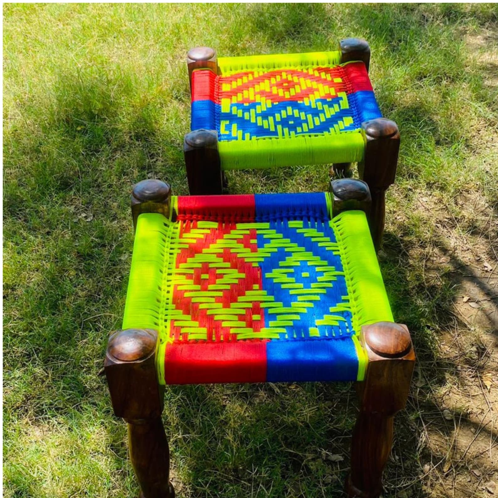 Vintage Style Sheesham Wood Charpai: Handmade Indian Daybed, Natural ...