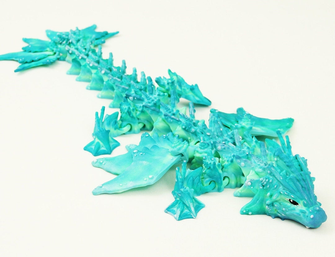3D Printed Articulated Winged Ocean Dragon | Flying Magic Fidget ...