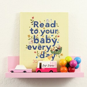 12" Custom Colorful Shelf | Sturdy 3D Printed Book Ledge | Nursery ...