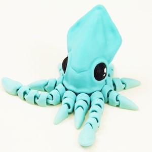 3D Printed Squid | Articulated Ocean Fidget Spinner Stress Relief Toy ...