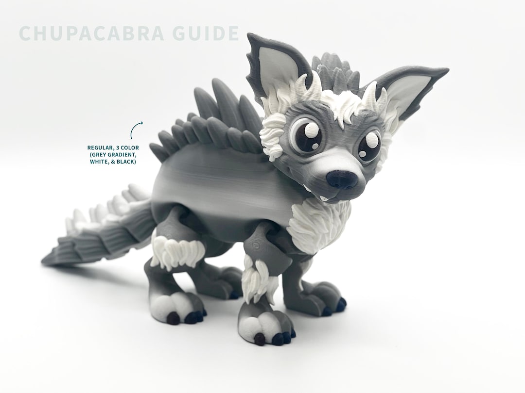 3D Printed Articulated Chupacabra Fidget Toy: Custom Cryptid Decor - Etsy