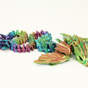 3D Printed Articulated Winged Serpent Dragon | Flying Magic Fidget ...