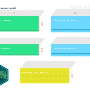 12" Custom Colorful Shelf | Sturdy 3D Printed Book Ledge | Nursery ...