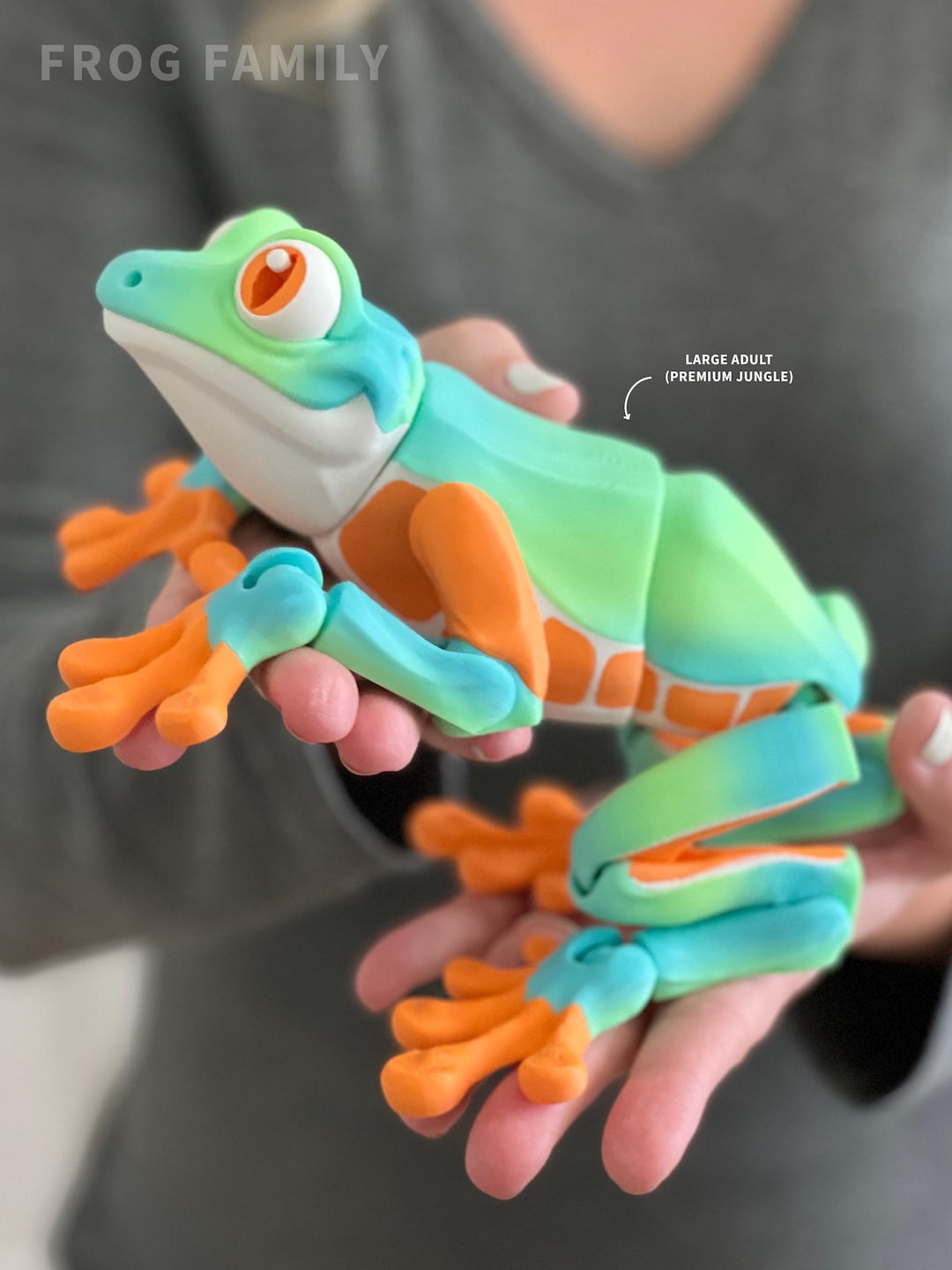 3D Printed Frog Toys | Frog Family Fidget Spinner Toy | Build Your Own ...