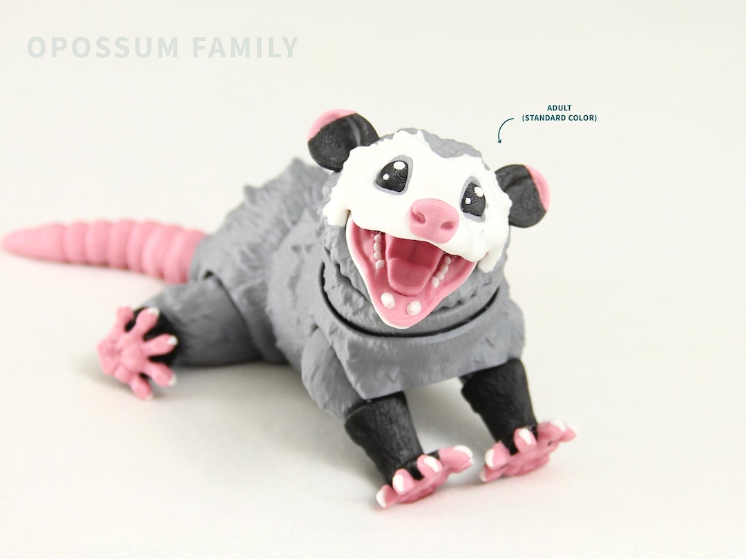 3D Printed Articulated Opossum | Possum Fidget Spinner Stress Relief ...