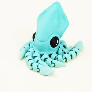 3D Printed Squid | Articulated Ocean Fidget Spinner Stress Relief Toy ...