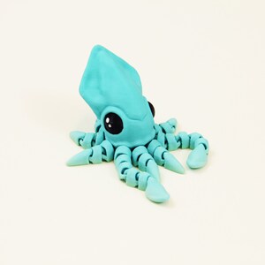 3D Printed Squid | Articulated Ocean Fidget Spinner Stress Relief Toy ...