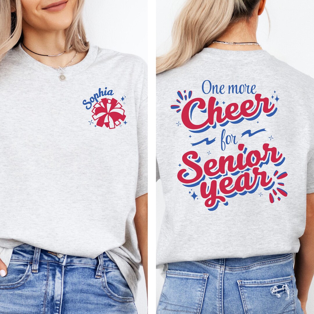 Custom Senior Cheer Shirt, Personalized Name Cheerleading Tshirt ...