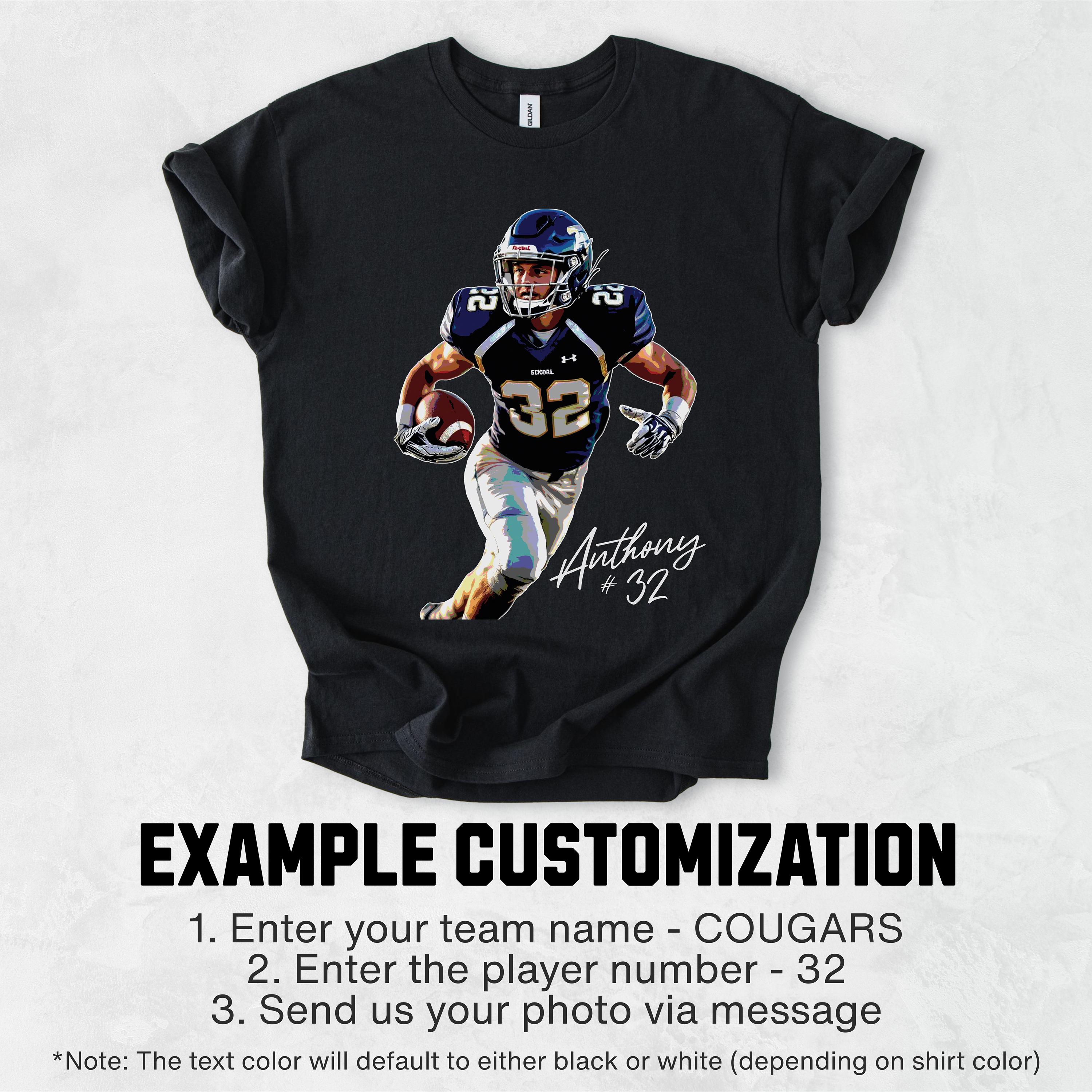 Custom Football Player Shirt, Personalized Photo Shirt, Game Day ...
