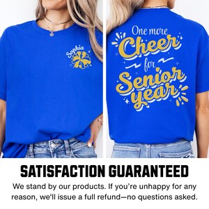 Custom Senior Cheer Shirt, Personalized Name Cheerleading Tshirt ...
