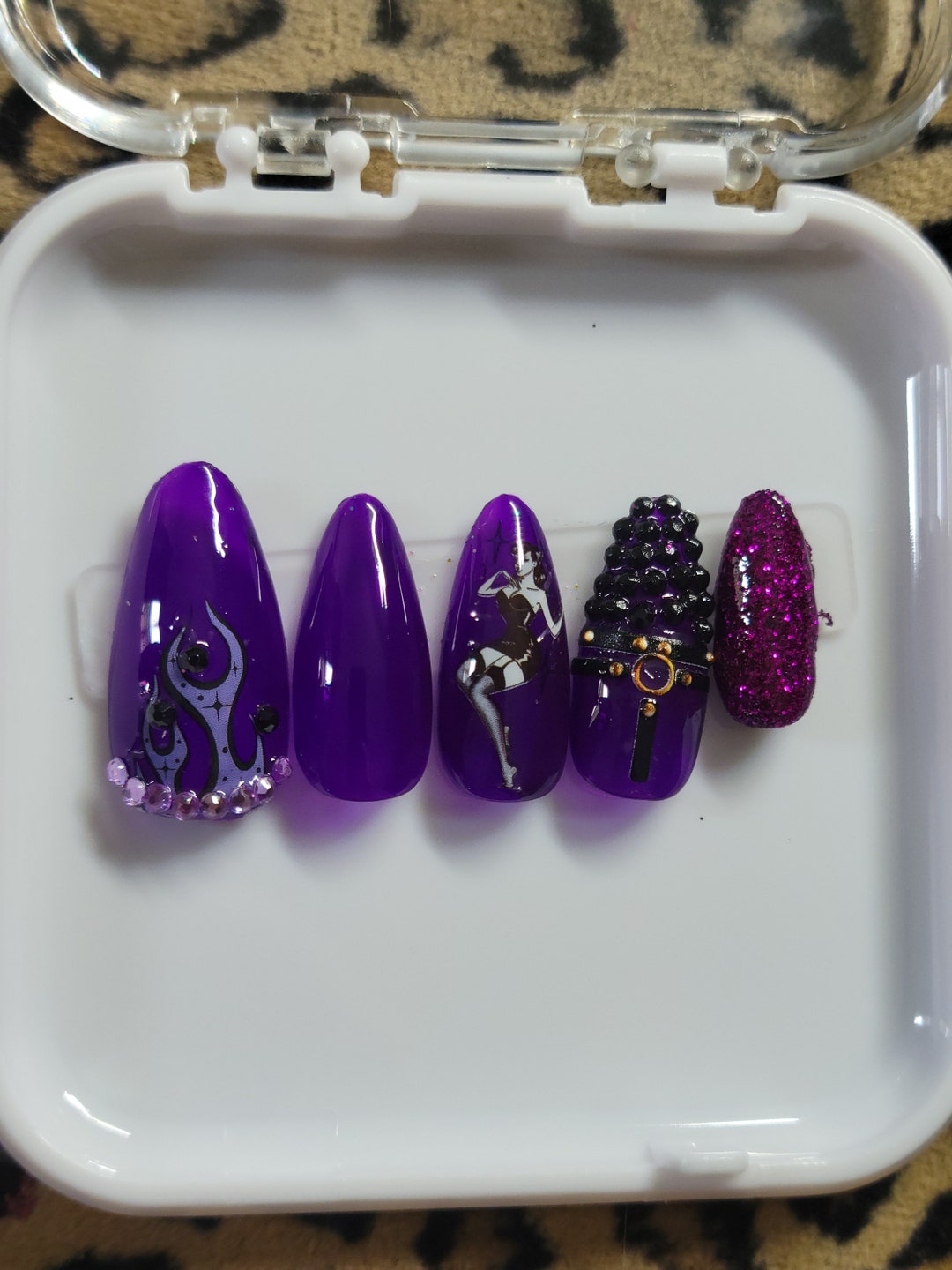 Purple Pin up Nails - Etsy
