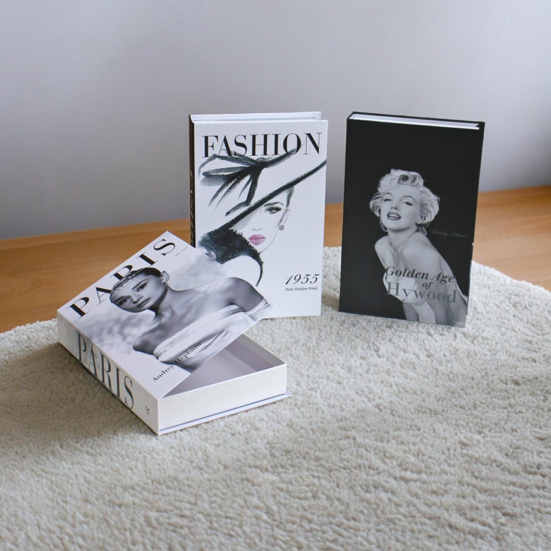 36 Styles Fashion Openable Fake Books for Decoration Storage Box ...