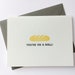 You're on A Roll // Letterpress Card & Envelope // Food Pun Card ...