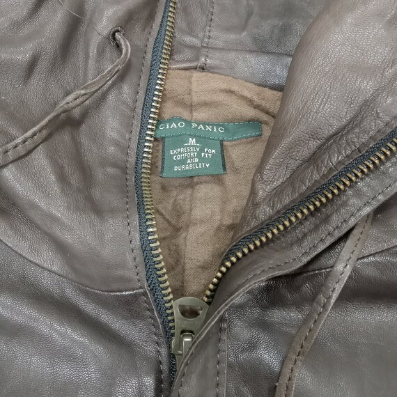 Vintage CiaoPanic Leather Jacket With Hoodies Winter … - Gem