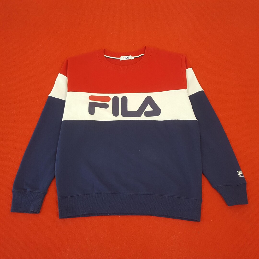 Fila Italian Sportswear Fashion Big Logo Streetwear Style Sweatshirt - Etsy