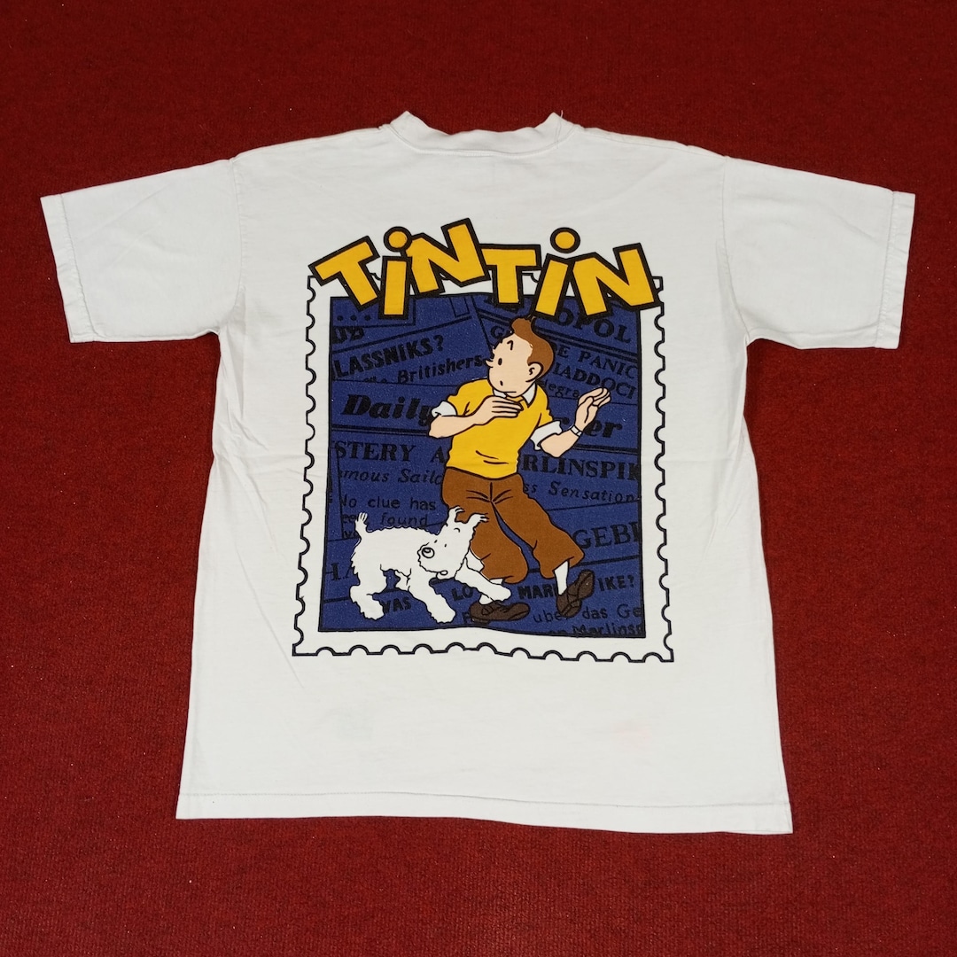 Vintage Adventure of Tintin Cartoon Tshirt Streetwear - Etsy