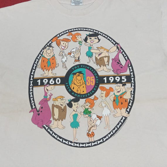 Vintage The Flintstones Characters Design Style Tshirt - Gem