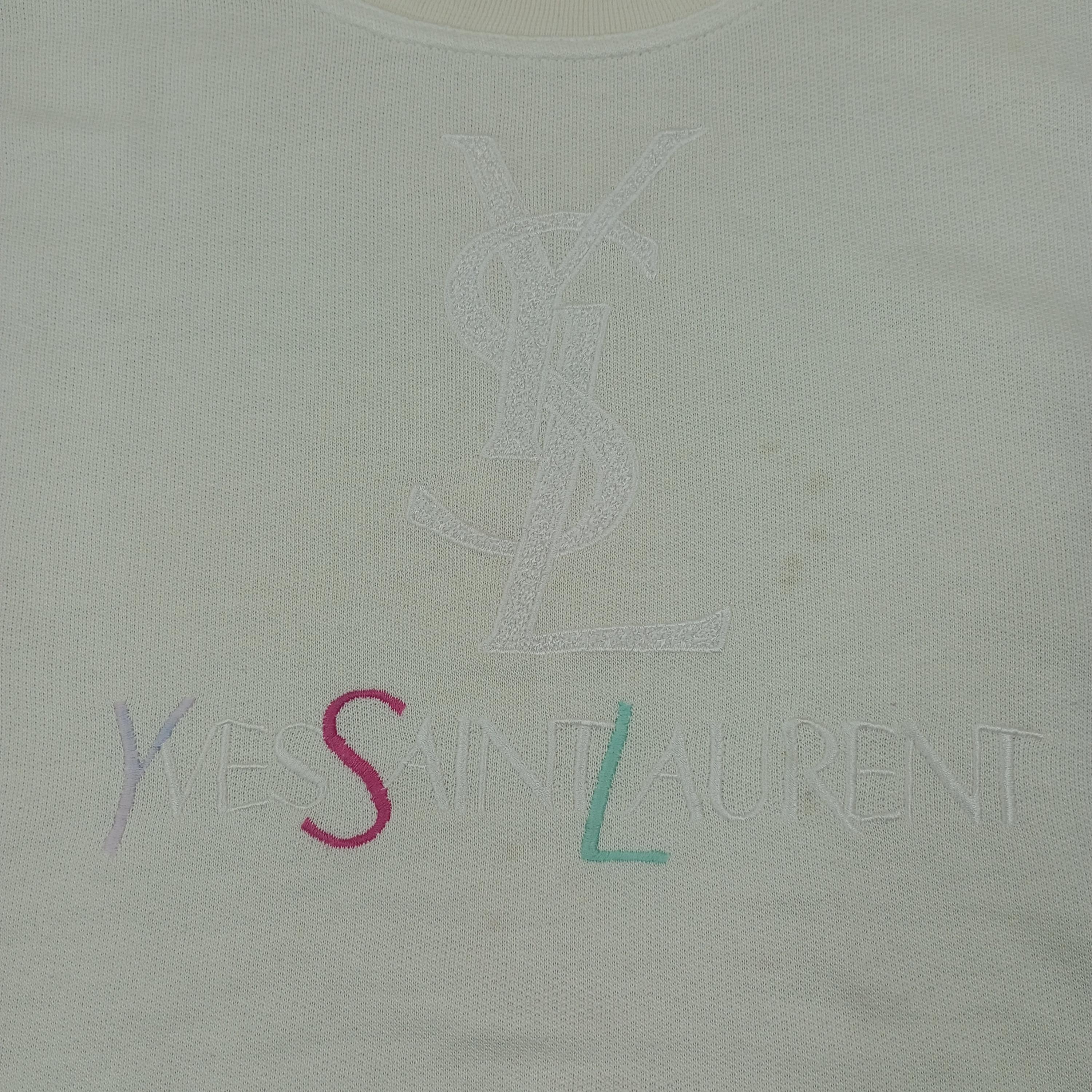 Vintage Yves Saint Laurent YSL Logo Spellout Design Style Sweatshirt - Etsy