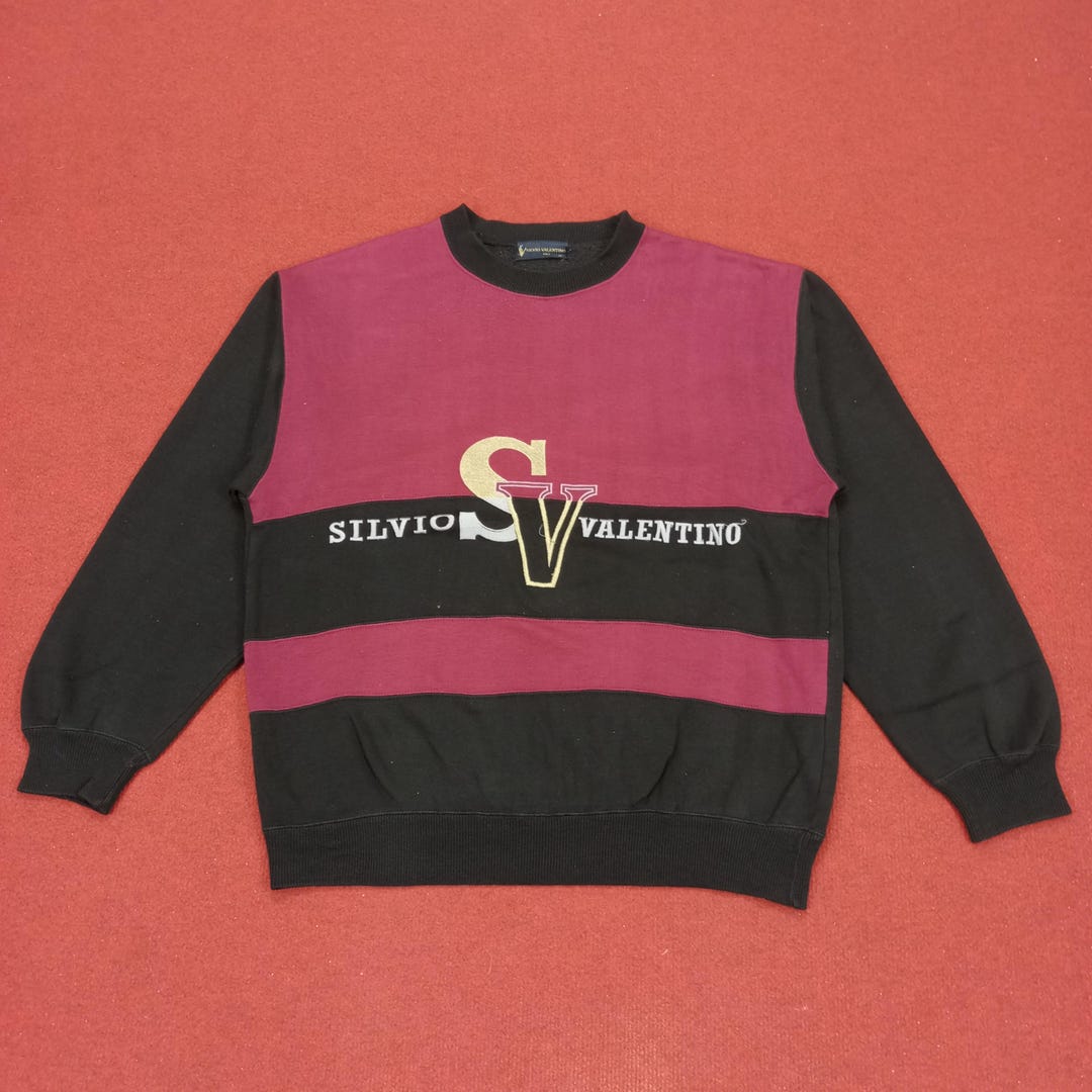 Vintage Silvio Valentino Center Logo Design Sweatshirt - Etsy