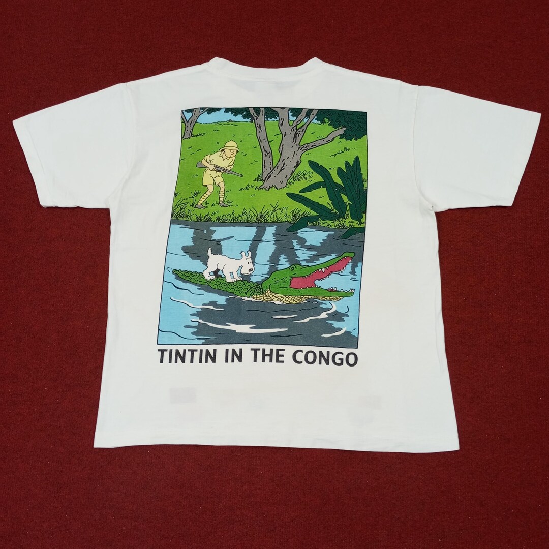 Vintage Adventures of Tintin in the Congo Cartoon Tshirt - Etsy