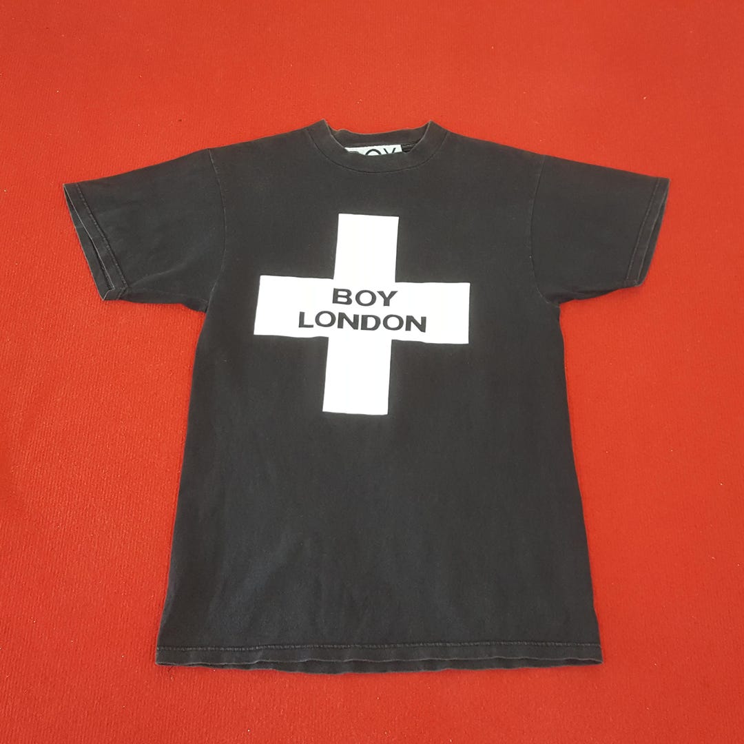 1990s Boy London Spell Out Cross Punk Graphic Tshirt - Etsy