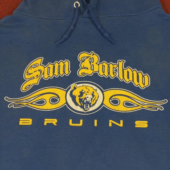Vintage Sam Barlow Bruins Center Design Hoodies - Gem